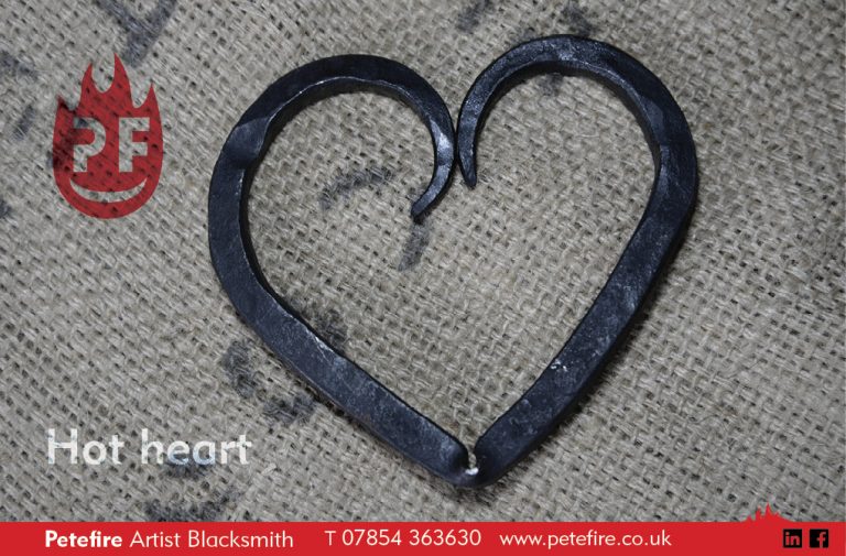 Off-Beam forged heart necklace –Petefire Artist Blacksmith hot heart ...
